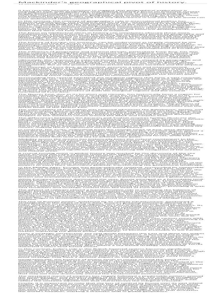 Mackinders geographical pivot o | PDF