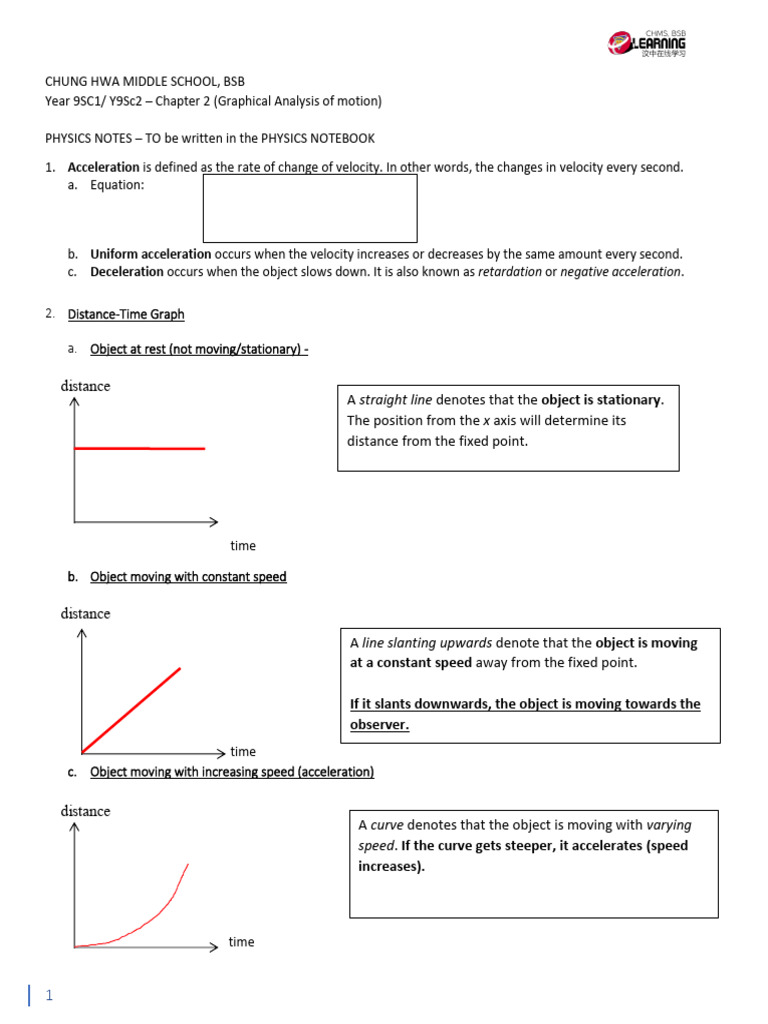 PHYSICS NOTES - Chapte2 - For Notebook (Updated) (1) 2 | PDF ...