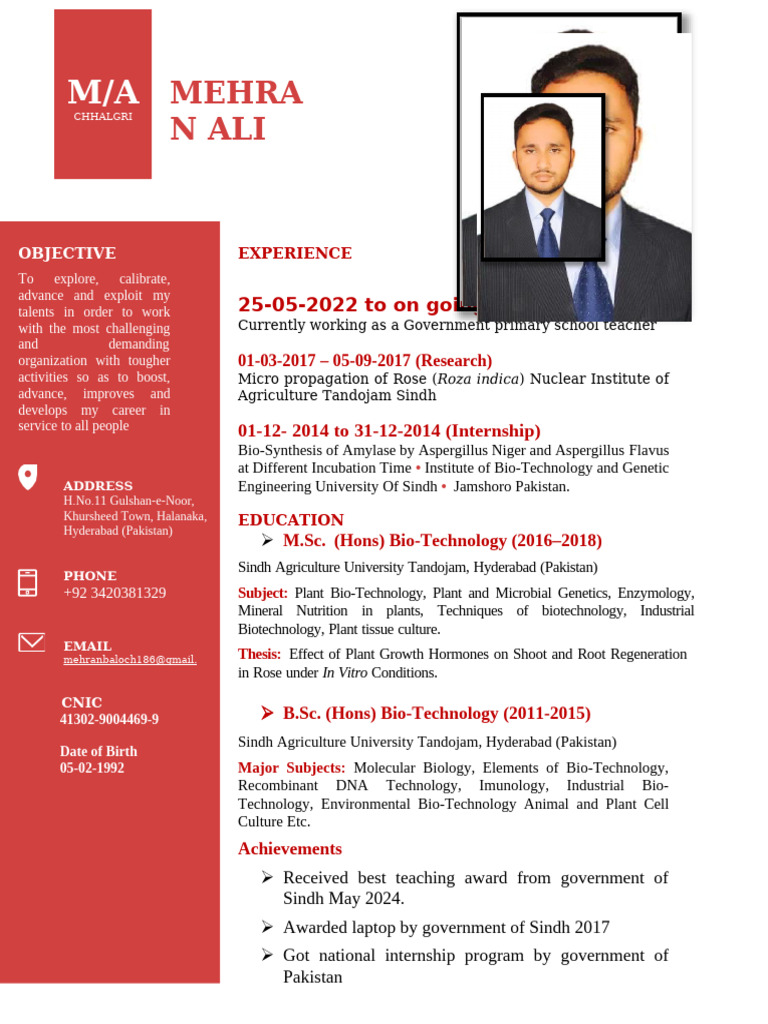 MEHRAN ALI | PDF | Biotechnology | Biology