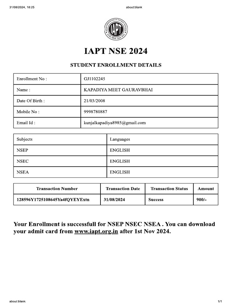 Meet Enrollment Form | PDF