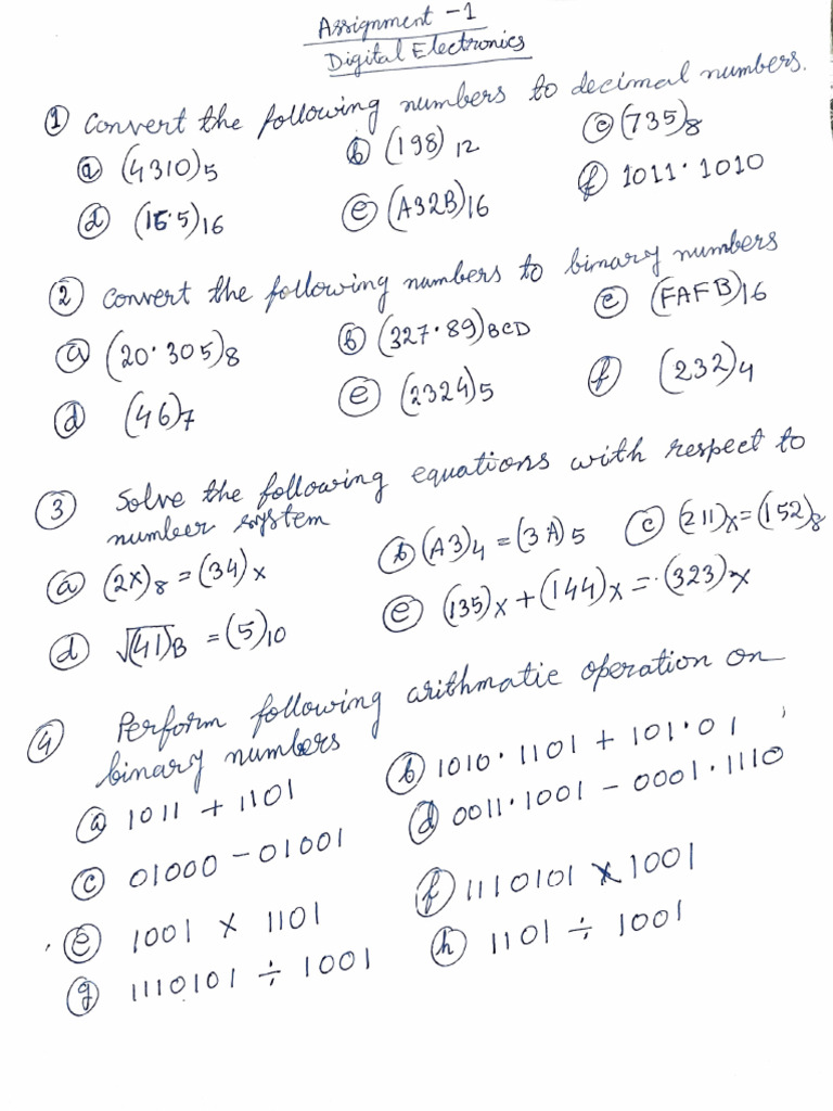 Assignment 1 - Digital Electronics | PDF