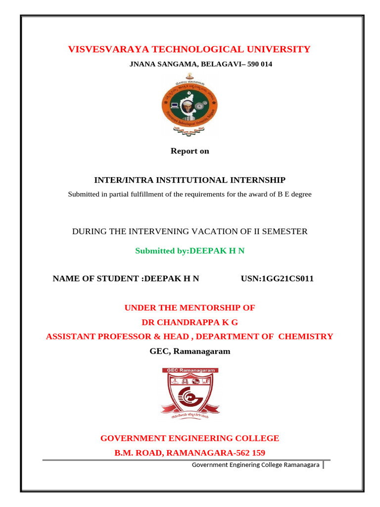 Final Internship Format-1 | PDF | Internship | Job Hunting