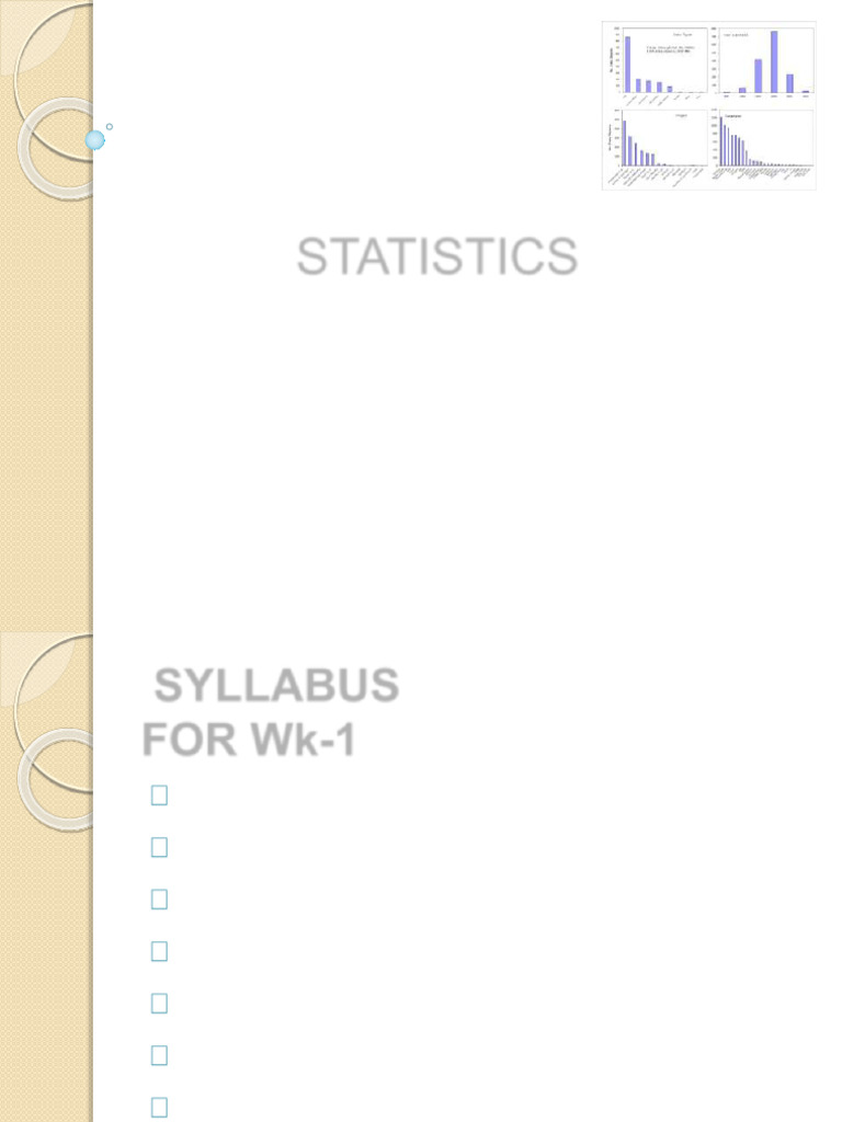 Statistics Syllabus: Data Types & Analysis | PDF | Statistics | Sampling (Statistics)