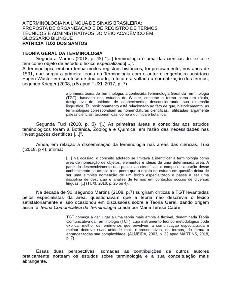 RESENHA TUXI | PDF | Teoria | Science