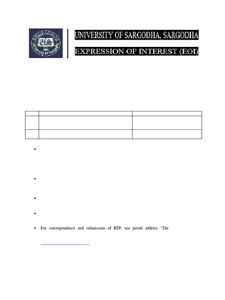 Expression of Interest (1) - 1685424870 | PDF | Request For Proposal ...