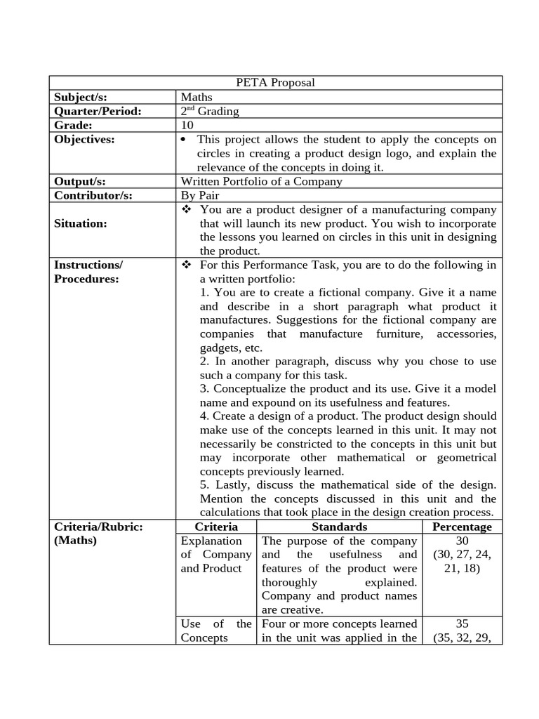 Maths Peta Proposalt | PDF | Mathematics | Cognition