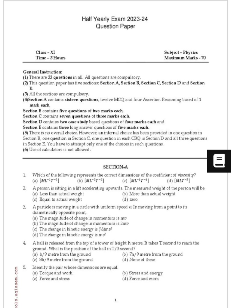 Phy Half Yearly | PDF | Acceleration | Force