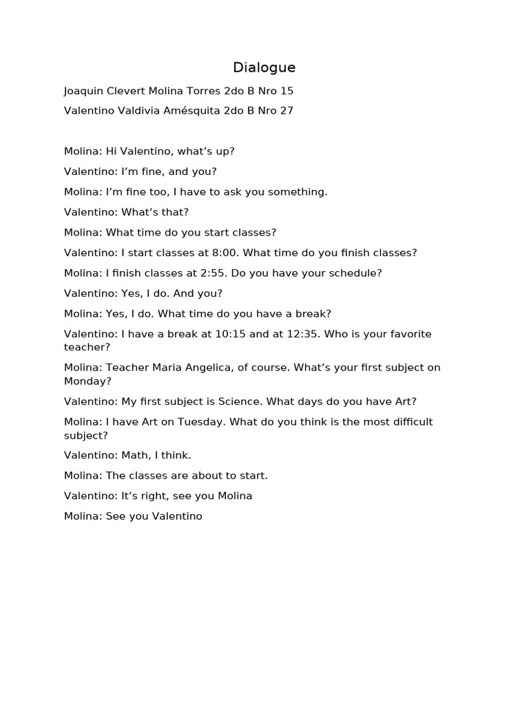 Dialogue | PDF