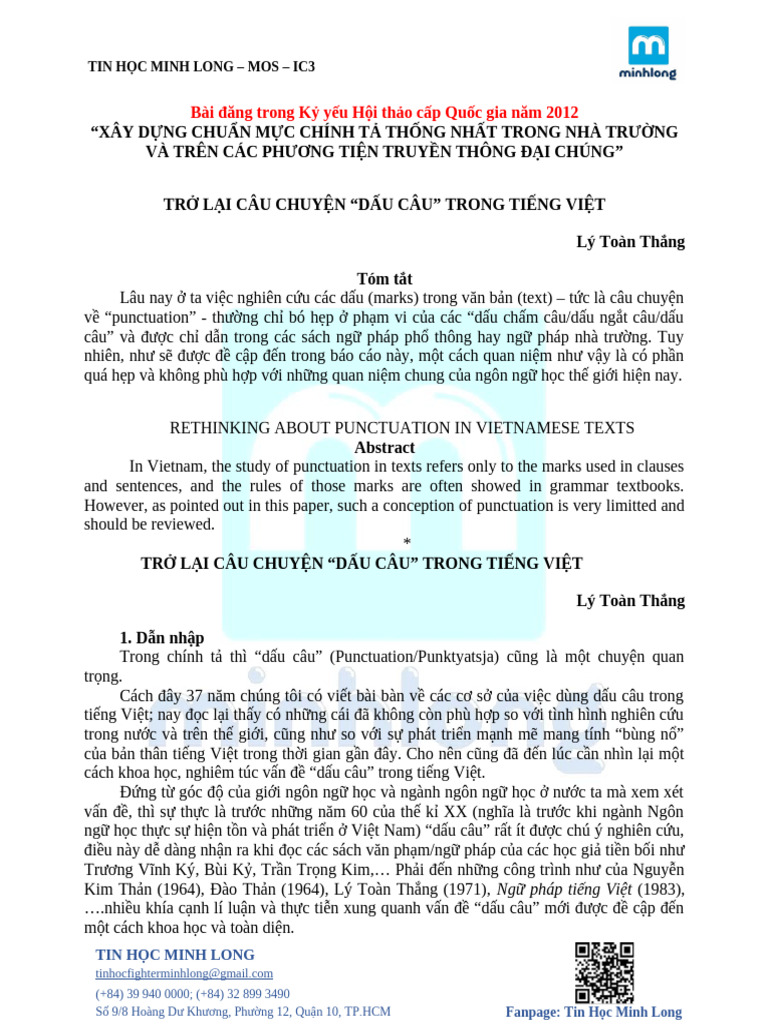 Dấu câu THVBTV | PDF