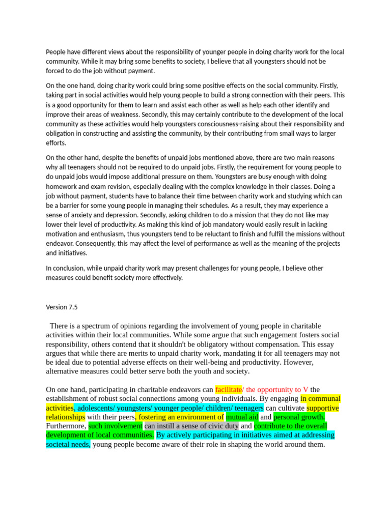 Mandatory work | PDF | Adolescence | Community