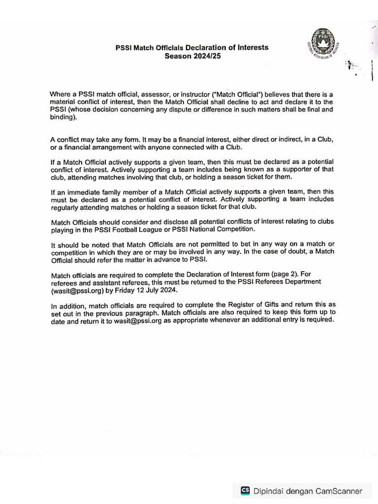 pssi matc official (1) | PDF