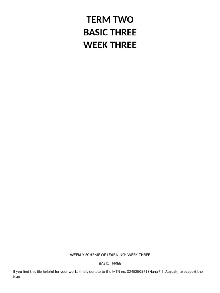 Term 2 Basic 3 Week 3 Lesson Plan | PDF | Learning | Critical Thinking