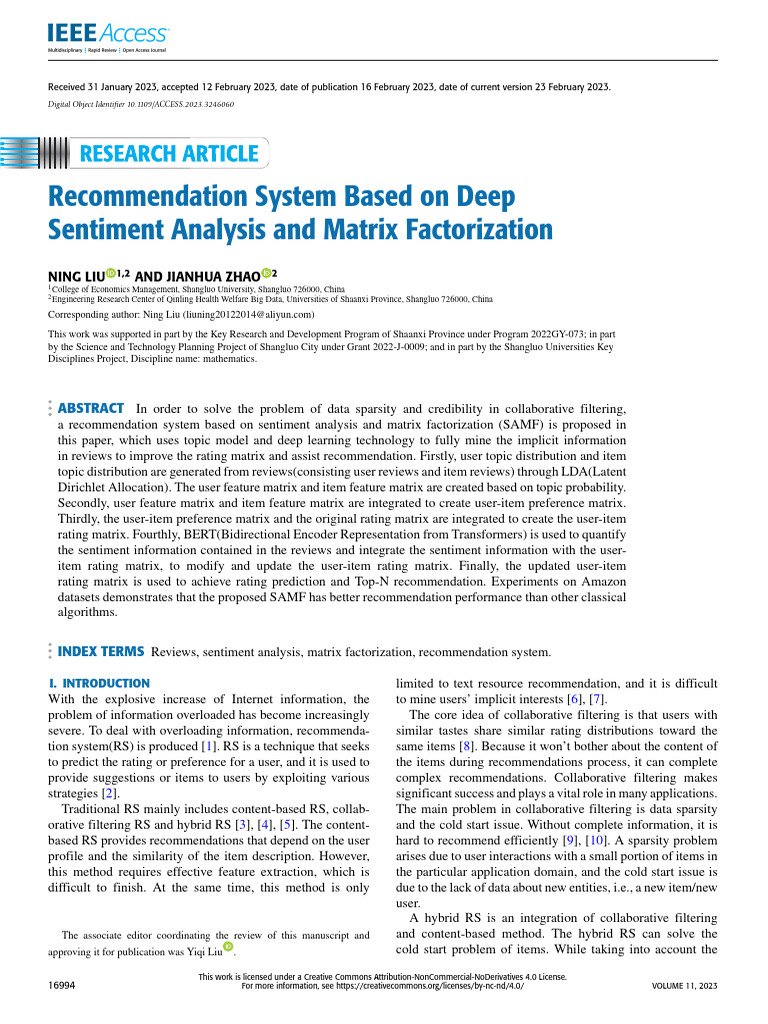 Recommendation System Based On Deep Sentiment Analysis And Matrix Factorization Pdf Deep