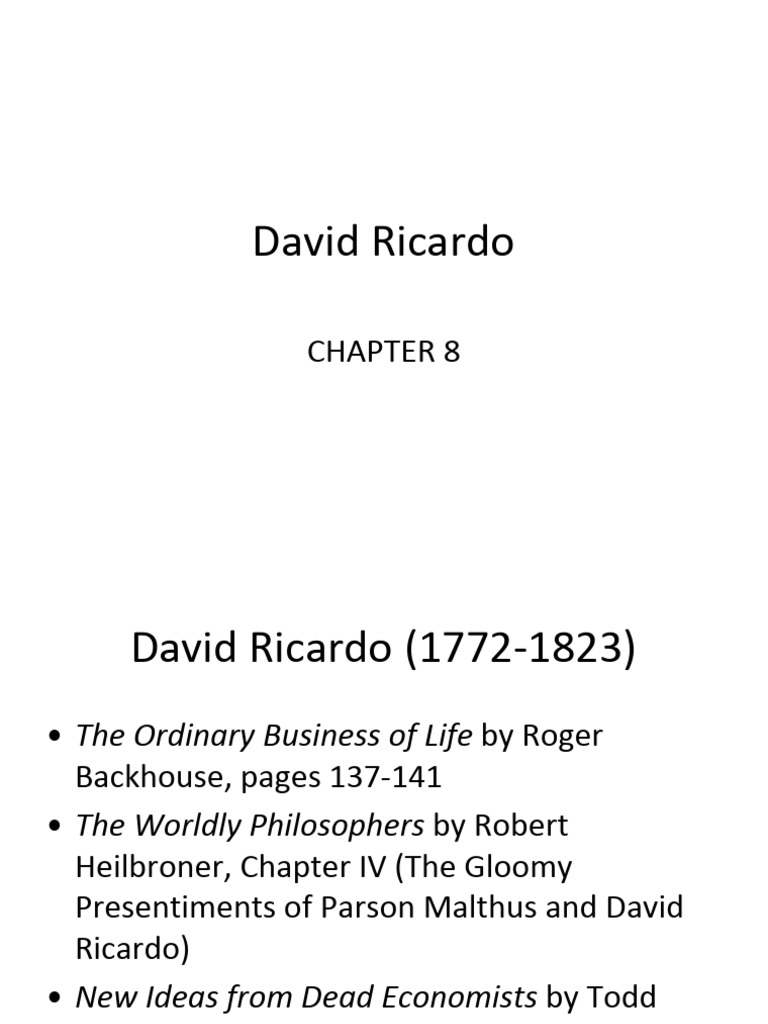 David Ricardo Ch08 | PDF | Value (Economics) | Economics