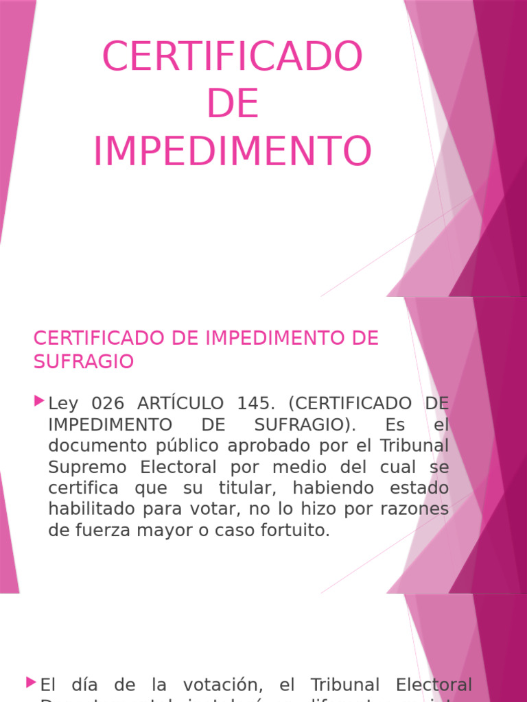 Certificado de Impedimento | PDF