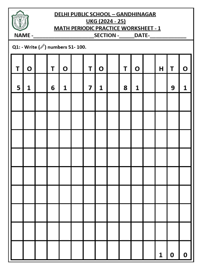 Maths_-_UKG (2) | PDF