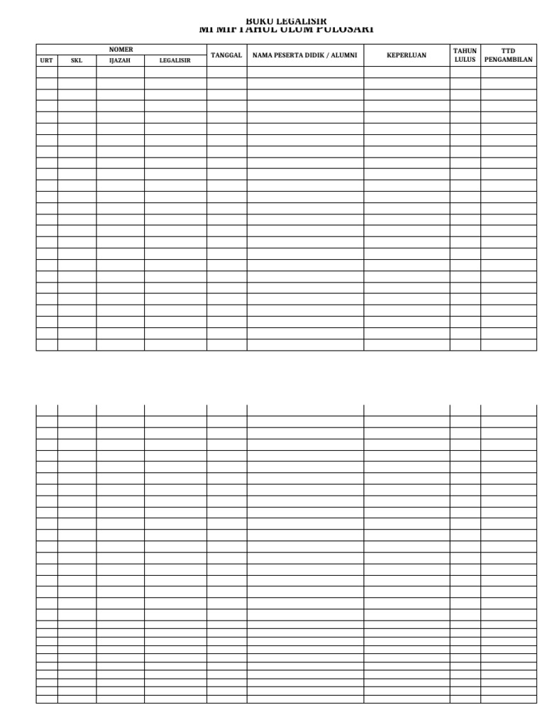 Buku Legalisir Ijazah | PDF