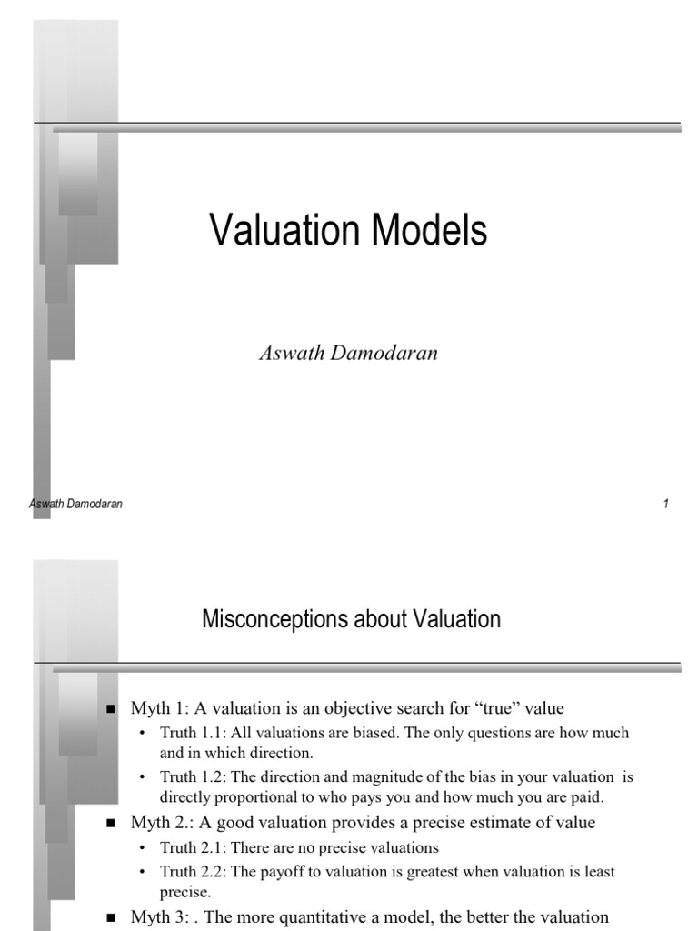 Valuation Models | Download Free PDF | Valuation (Finance) | Option ...