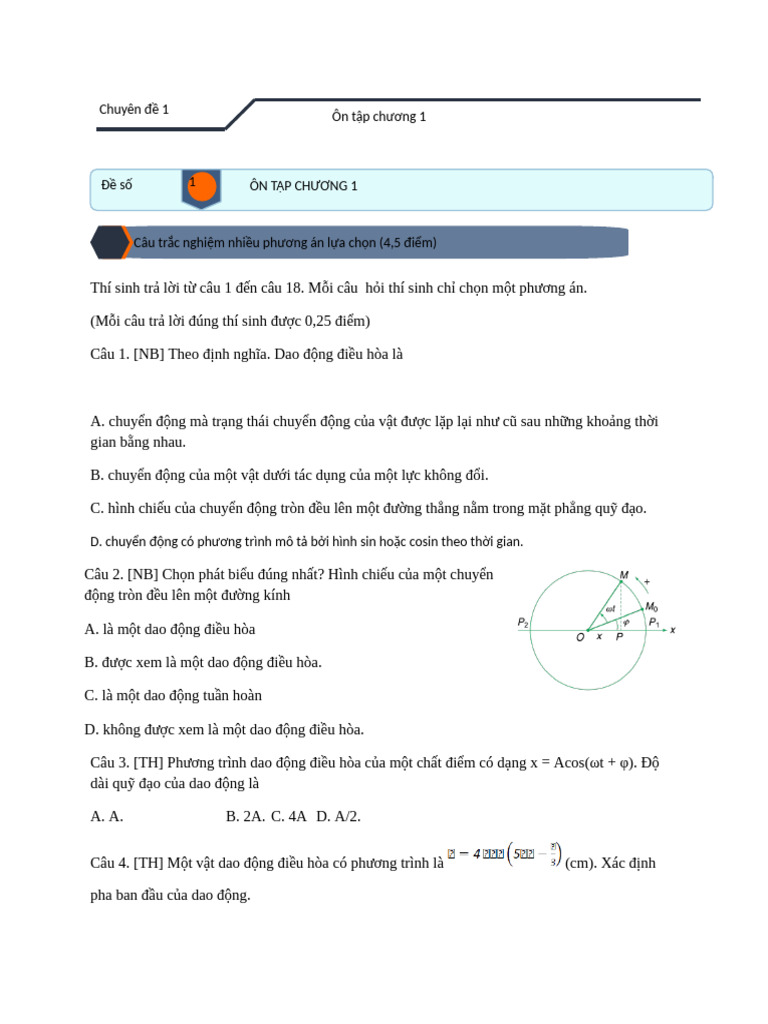 On Tap Chuong 1 | PDF