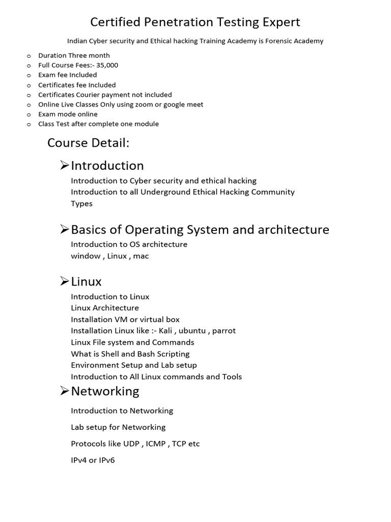 Certified Penetration Testing Course | PDF | Computer Network | Computing
