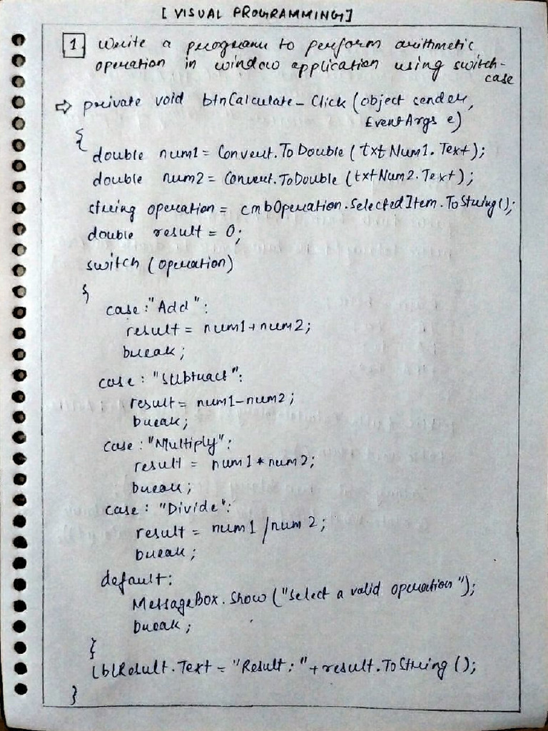 Visual Prog Assignment | PDF