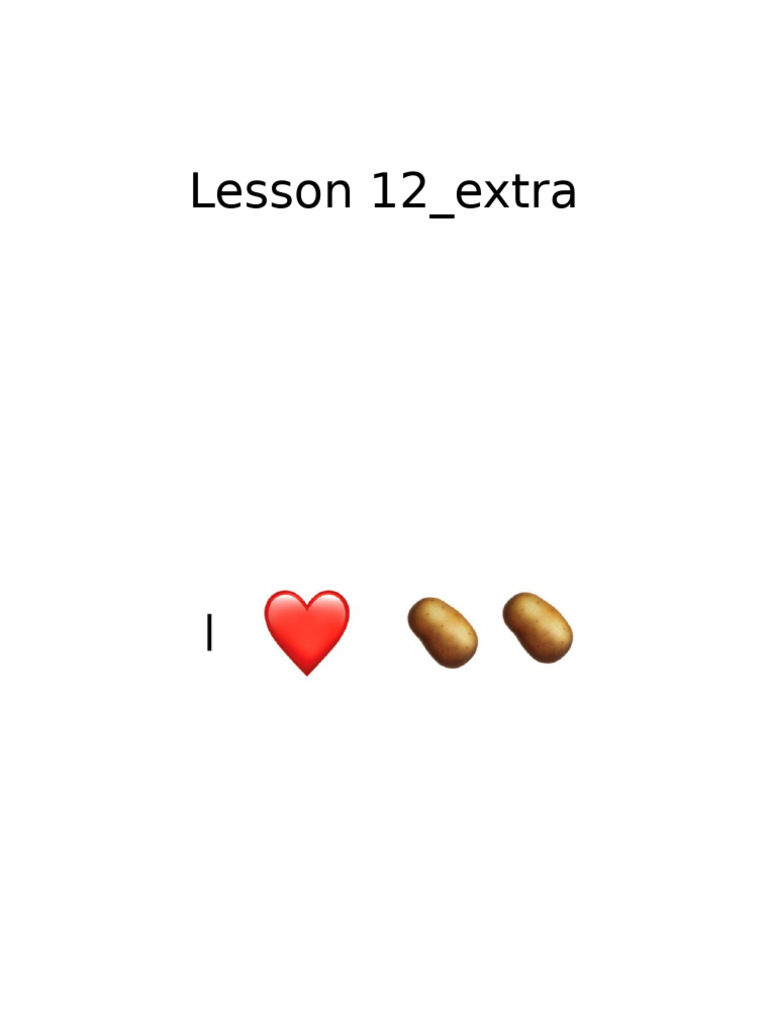 Lesson 12 Extra | PDF