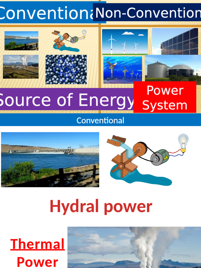 Conventional and Non Conventional Source of Energy Com | PDF