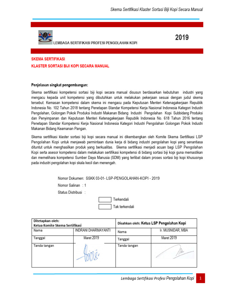 Sertifikasi Sortasi Biji Kopi Manual | PDF