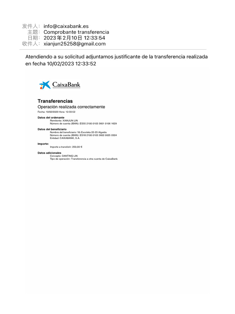 Comprobante transferencia | PDF