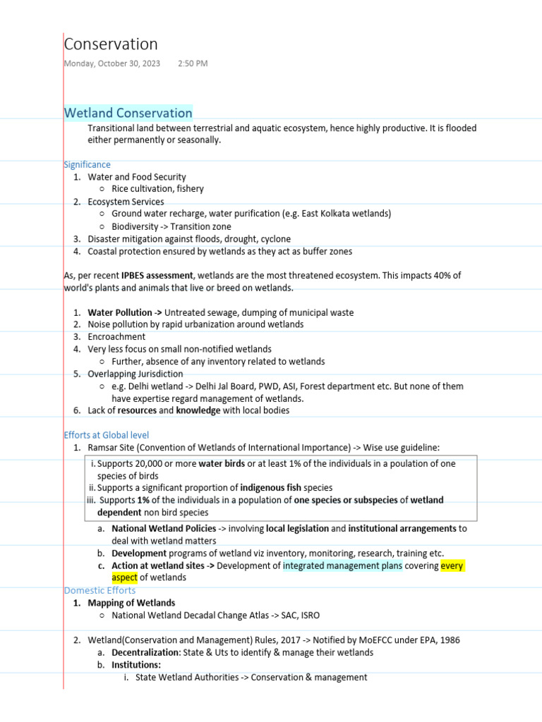 Conservation | PDF | Wetland | Forests