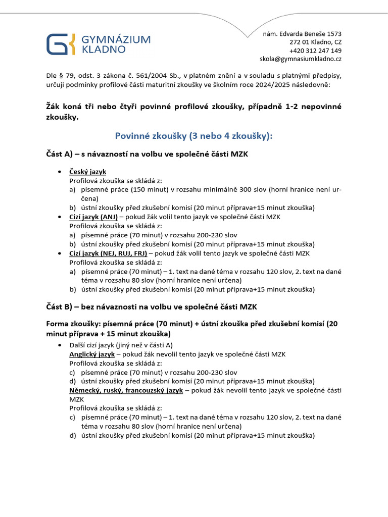 Maturity Stanoveni Profil | PDF