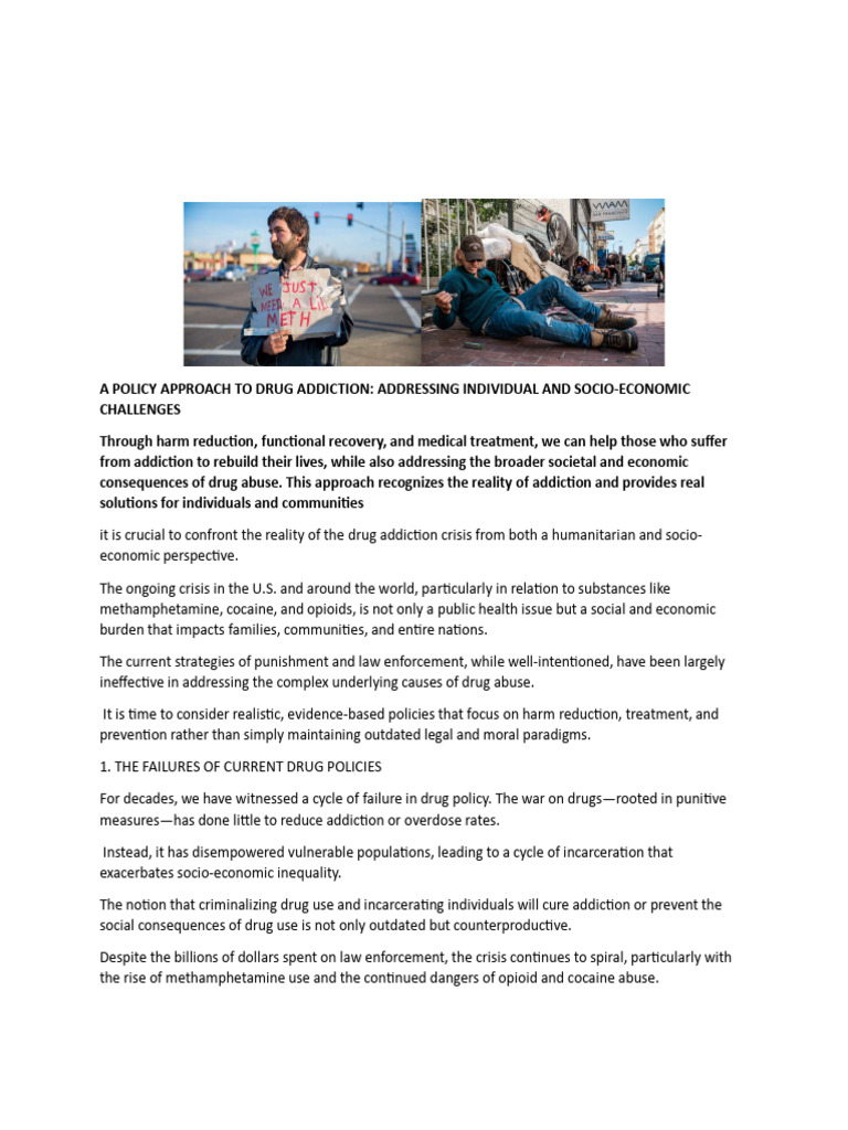 Drug Addiction: Addressing Individual and Socio-Economic Challenges ...