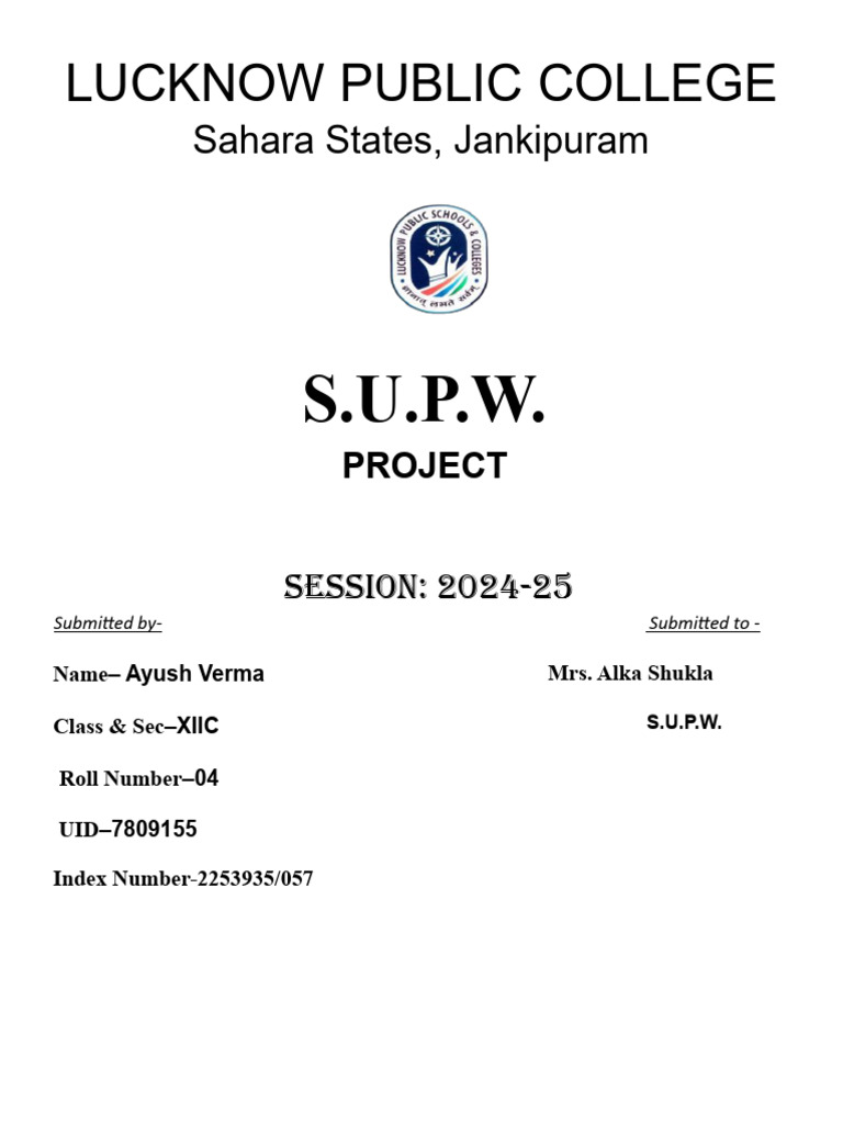 Supw 1 | PDF