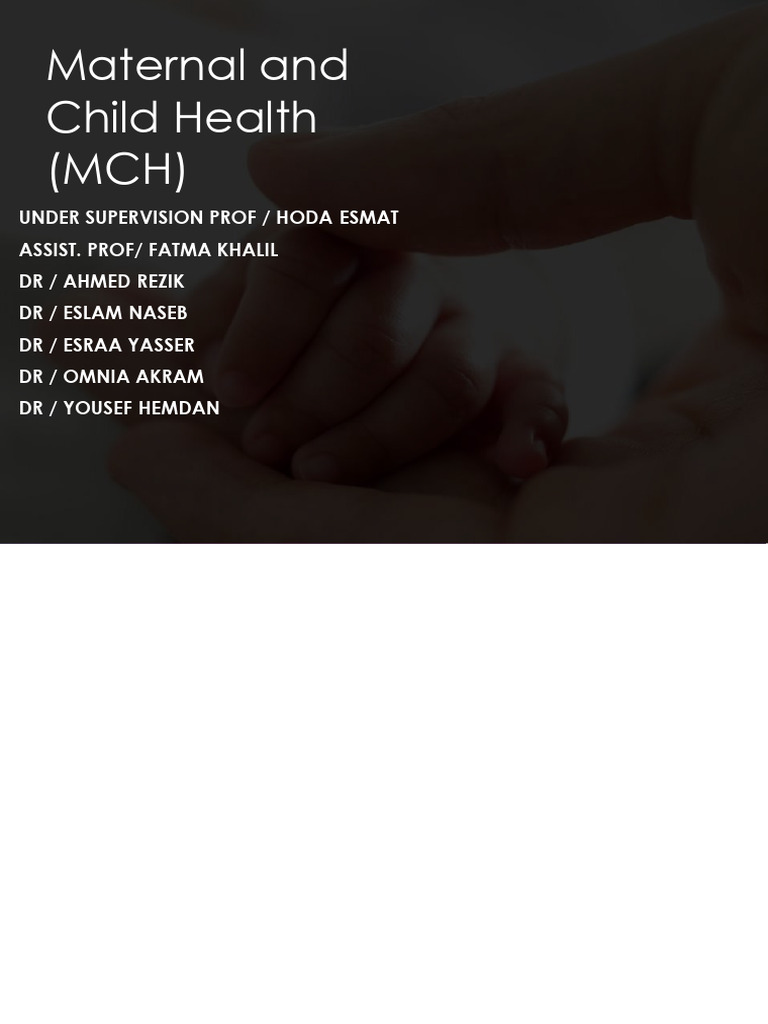 Maternal and Child Health Extended Presentation | PDF | Maternal Health ...