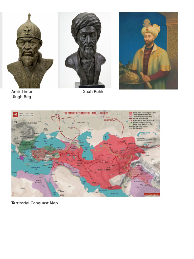 Timurids: Conquest and Culture Map | PDF