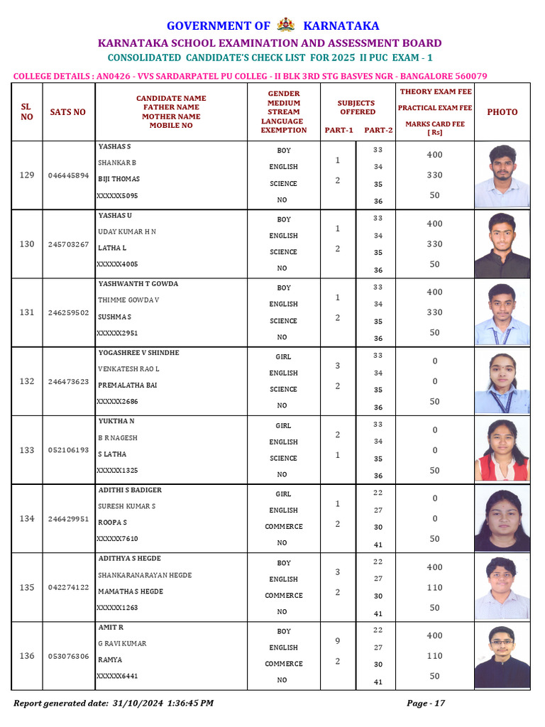 Ii Puc Check List Commerce 2025 | PDF