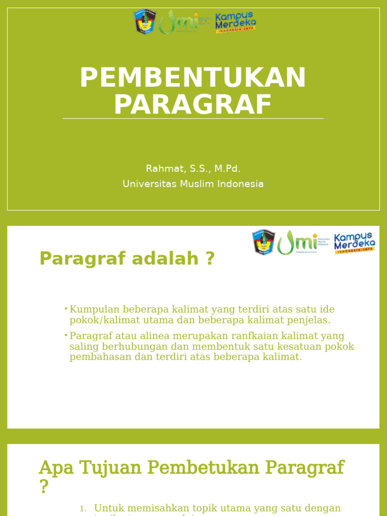 Pembentukan Paragraf | PDF