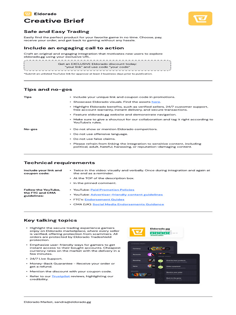Eldorado.gg Exclusive Discount Guide | PDF | You Tube | Cyberspace