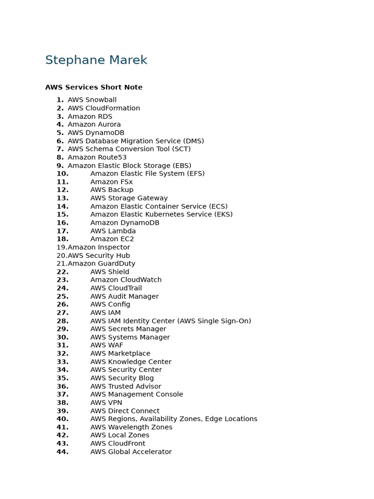 AWS CCP Detailed Notes | PDF | Amazon Web Services | Cloud Computing AWS CCP Detailed Notes | PDF | Amazon Web Services | Cloud Computing