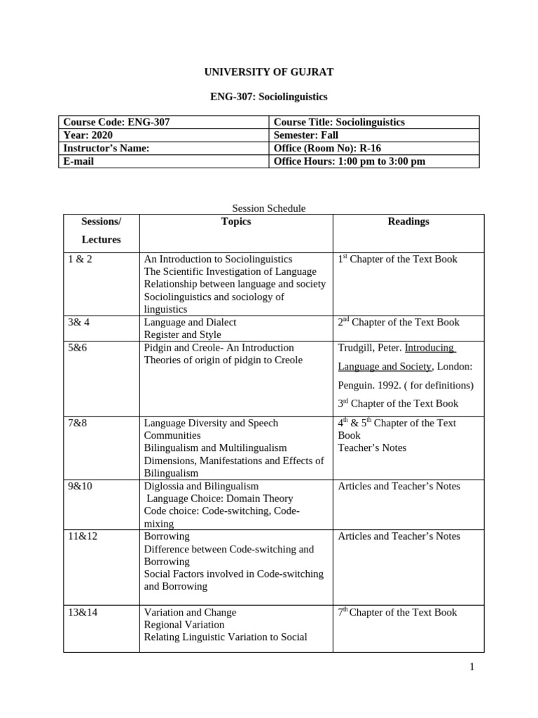 Eng 307 Sociolinguistic | PDF | Sociolinguistics | Multilingualism