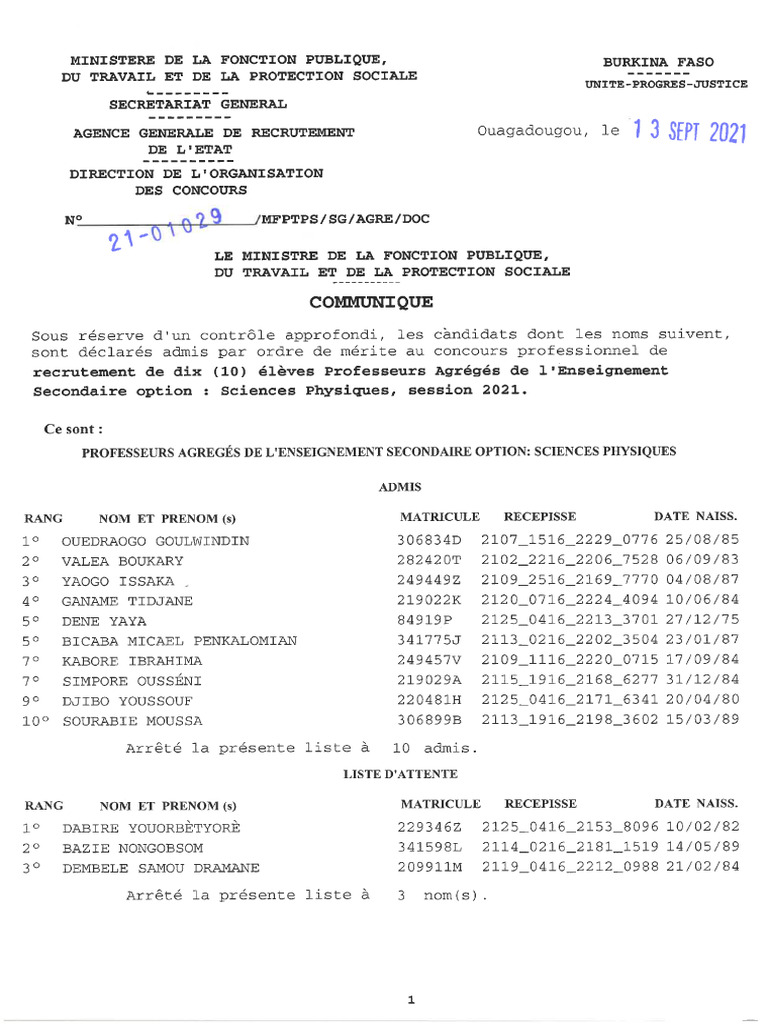 CP 2021 Prof Agrege Sces Physiques Admid | PDF