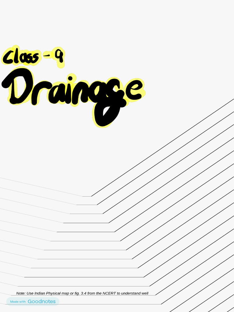 Class 9 Geo Chapter 3 Drainage | PDF