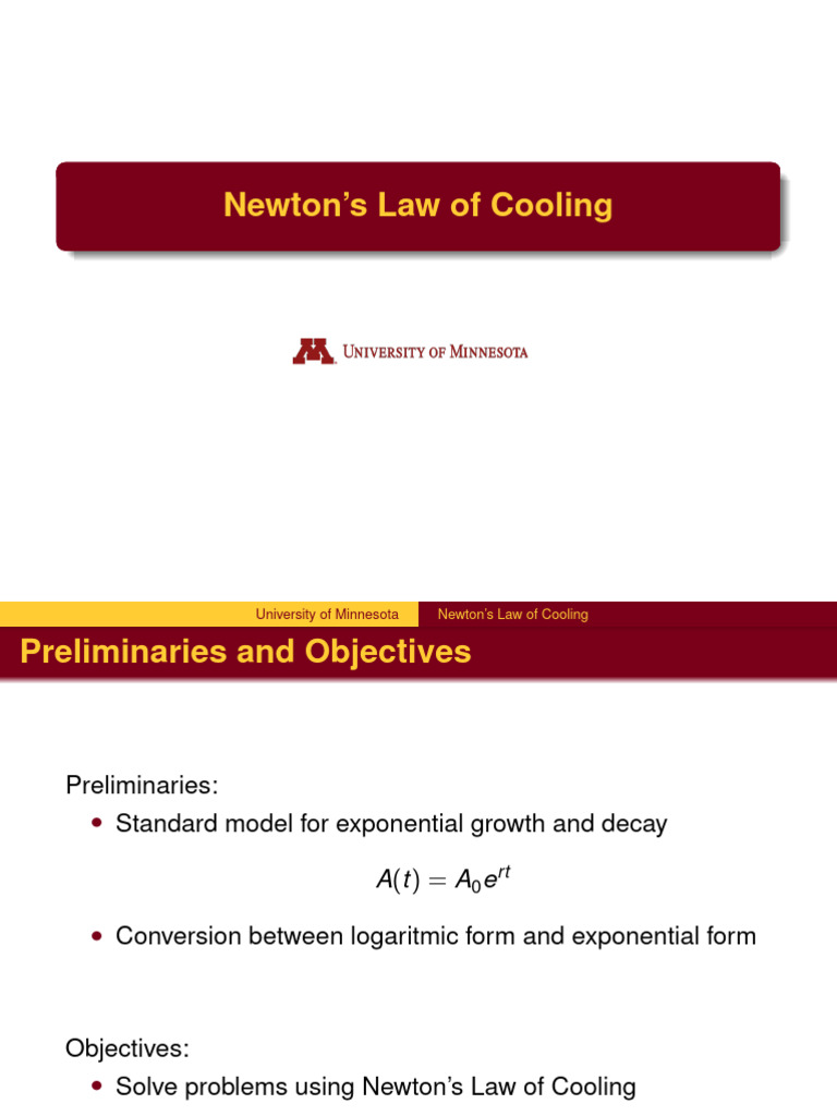AL59C Newton Law of Cooling - 2 | PDF | Temperature | Physics