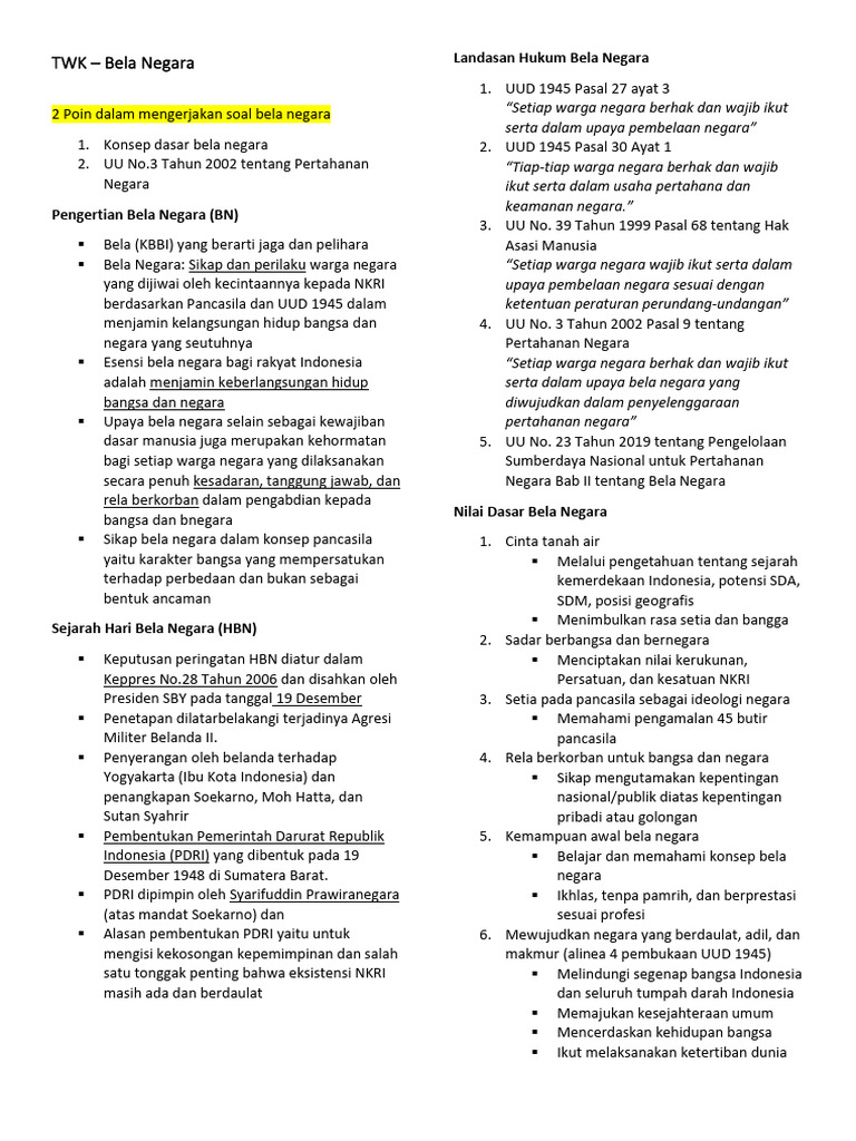 1 TWK Bela Negara | PDF