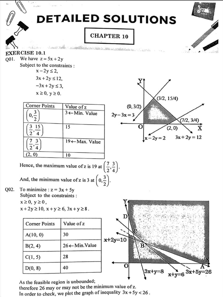 Solutions Chapter LPP | PDF