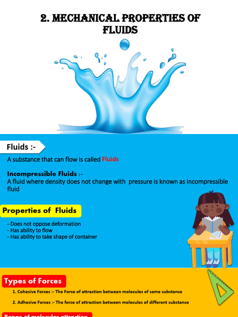 Mechanical Properties of Fluids | PDF | Surface Tension | Liquids