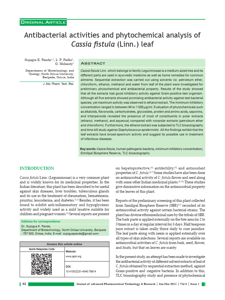 Cassia Fistula 10 | PDF | Microbiology