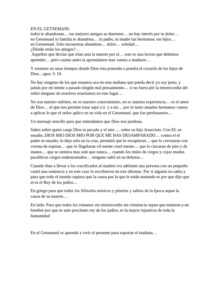 En El Getsemani | PDF
