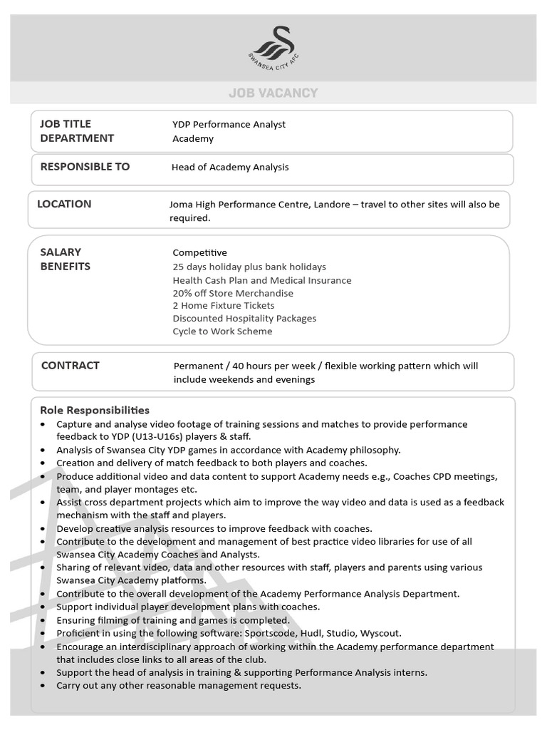 YDP Performance Analyst Job Opening | PDF | Recruitment