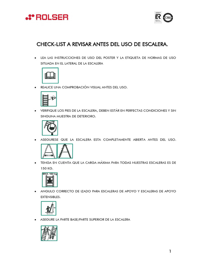 Doc-Check List Escalera | PDF | Escalera
